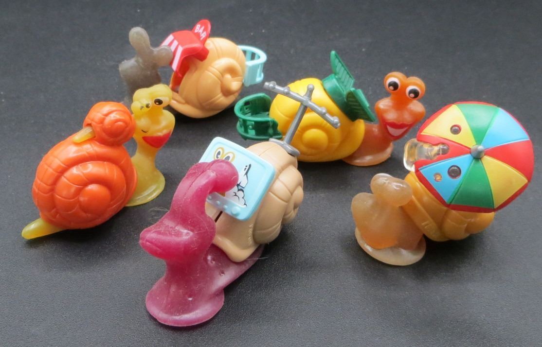 Kinder Surprise Rubber Snails Collectible Toys Collection