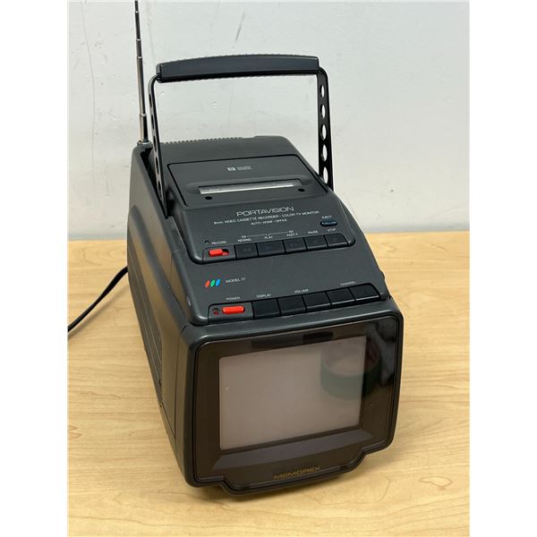 Memorex Portavision Mini Portable Color Television TV with 8MM Cassette ...