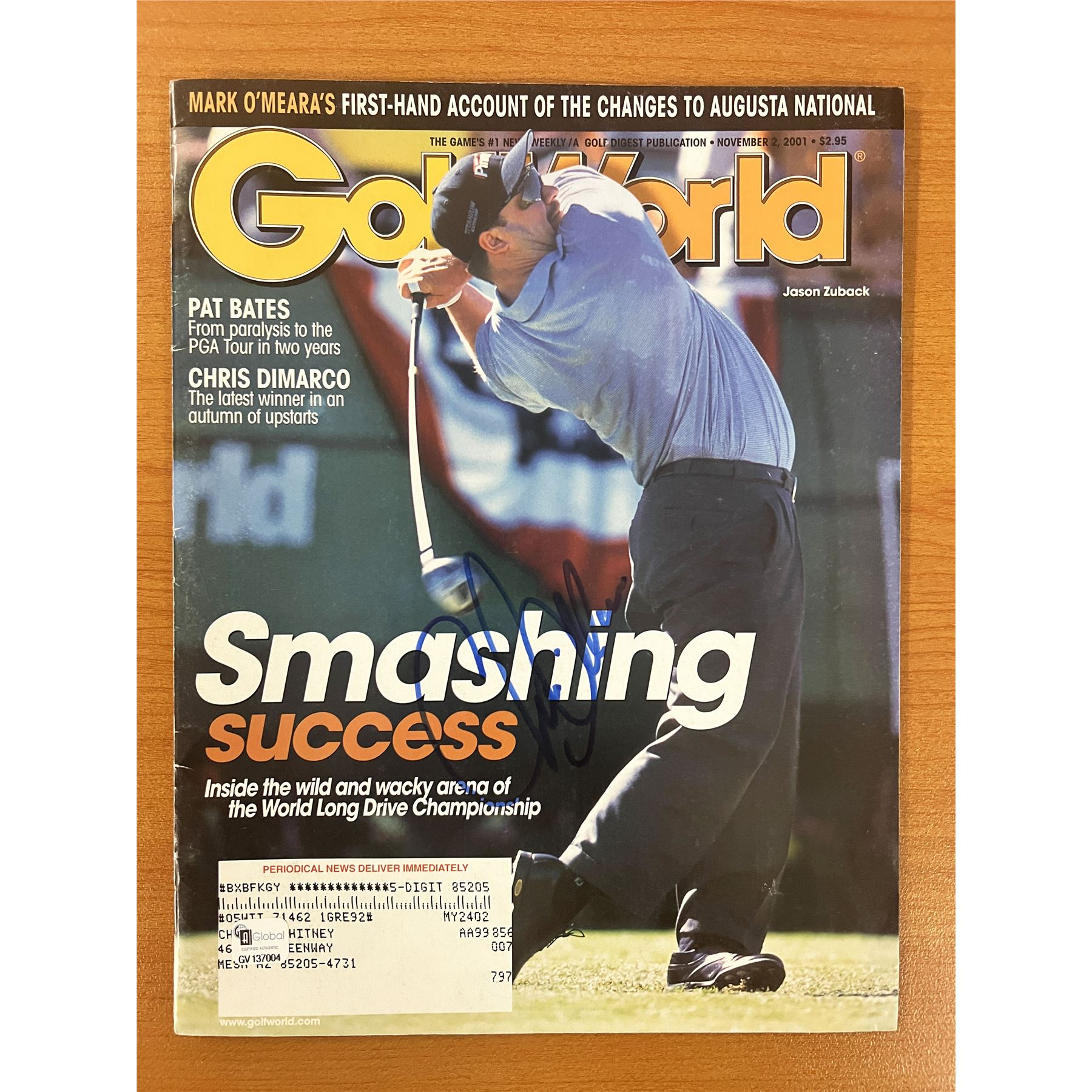 Chris DiMarco Signed 2001 Golf World Magazine