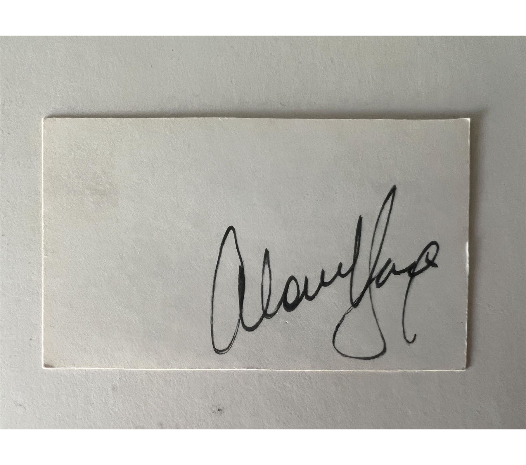 Alan King original signature