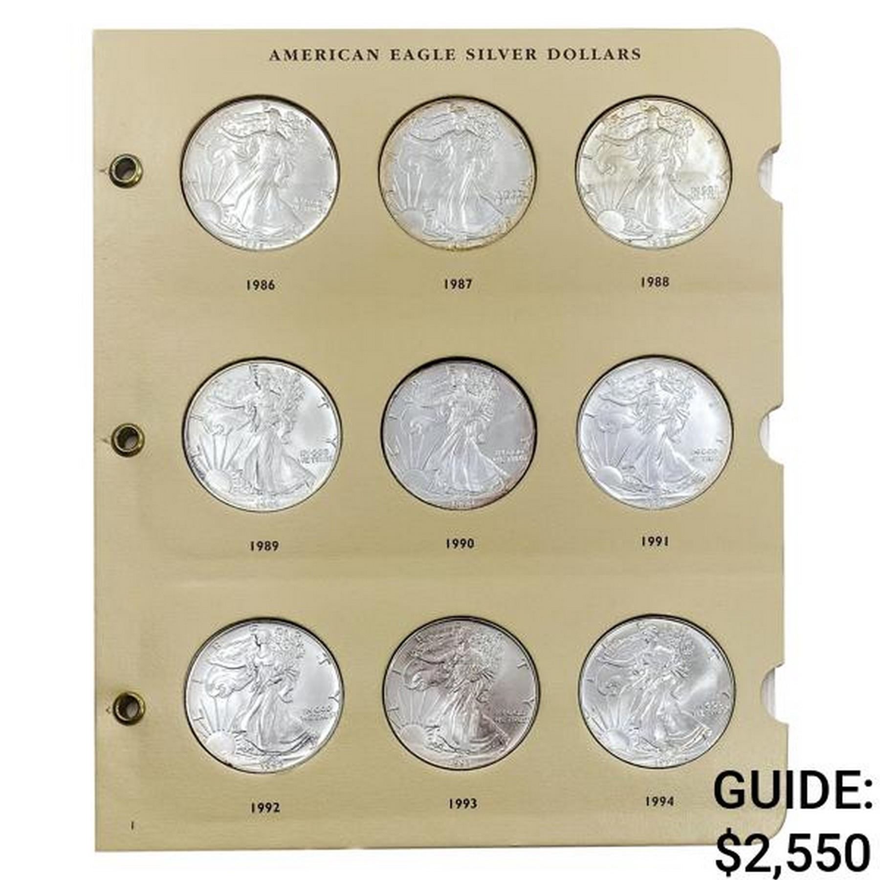 [25] 1986-2019 Am. Silver Eagle Partial Set Album
