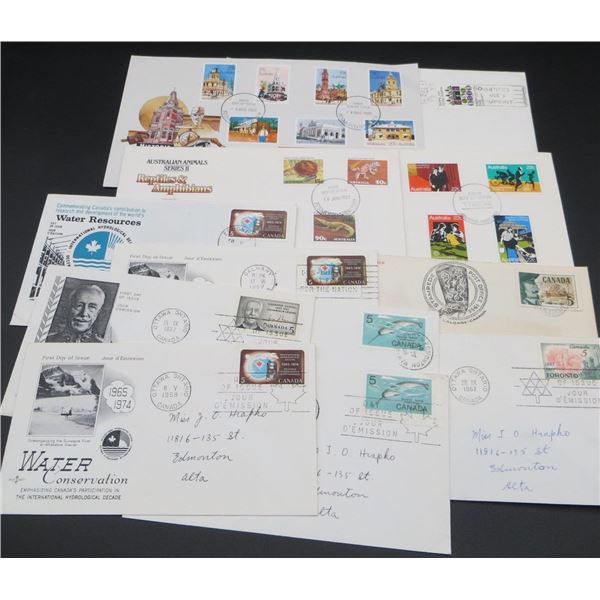Mixed Lot Of First Day Issues & Vintage Stamps On Letters