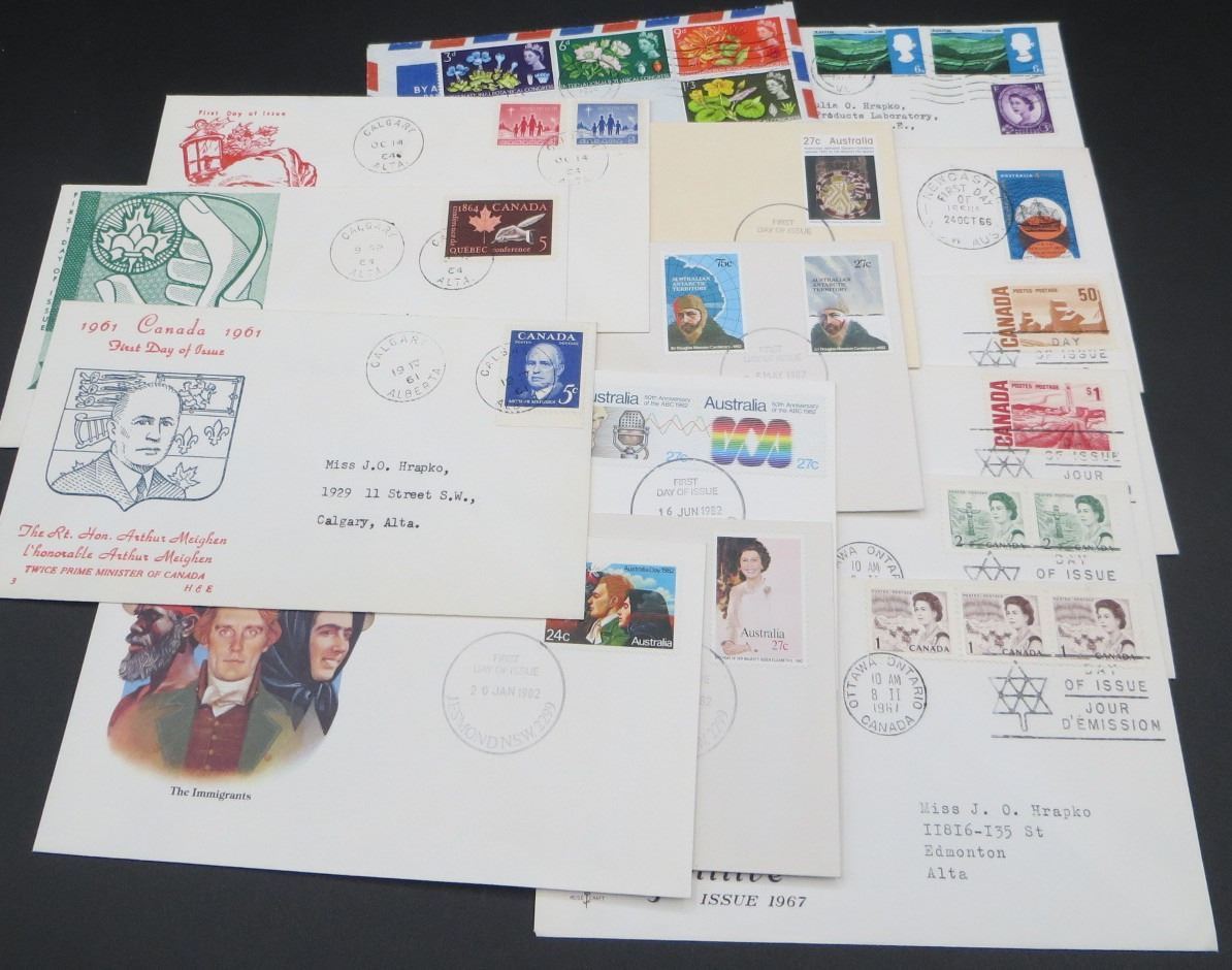 Mixed Lot Of First Day Issues & Vintage Stamps On Letters