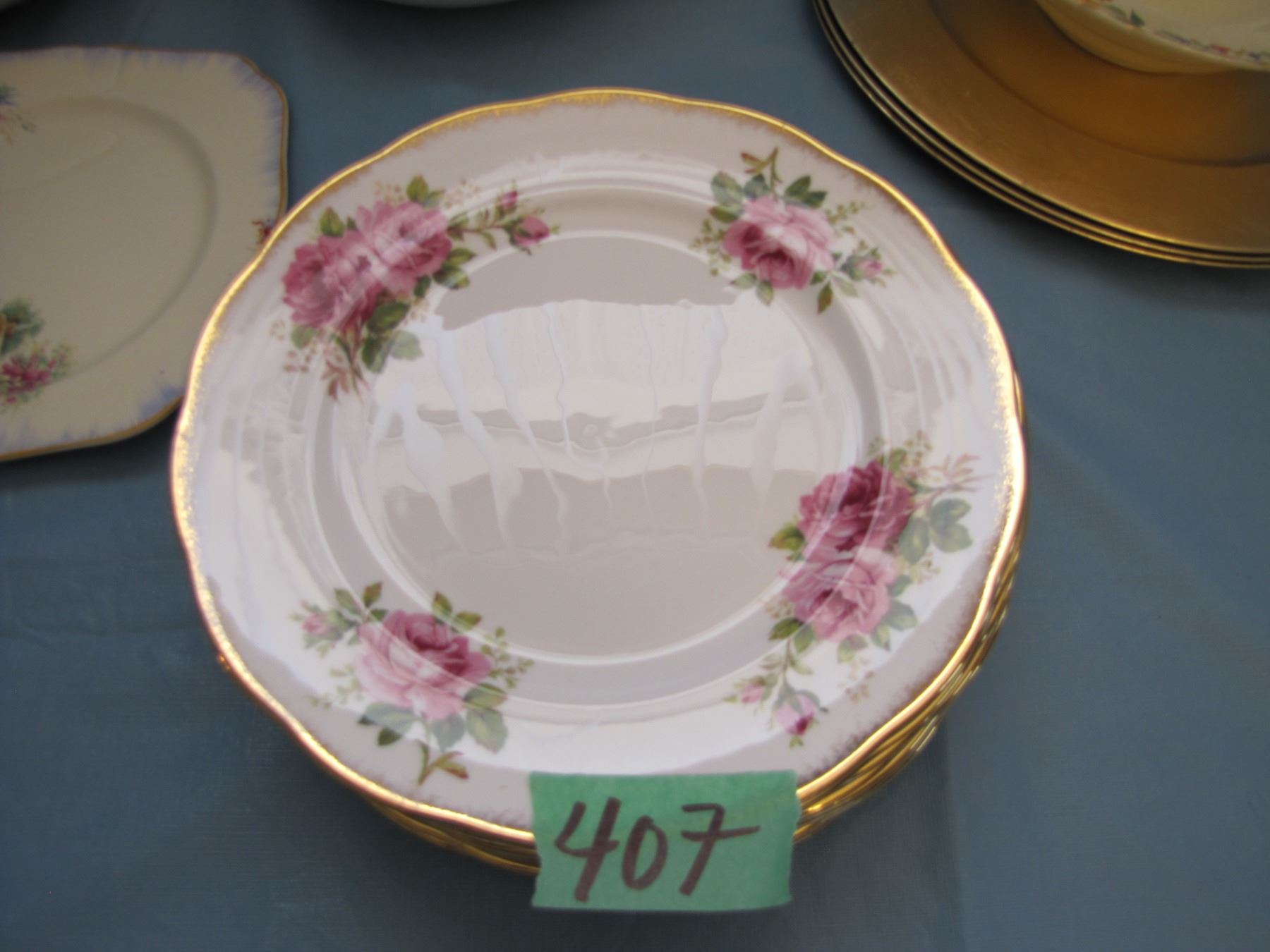 Royal Albert American beauty plates and vintage plates and bowls