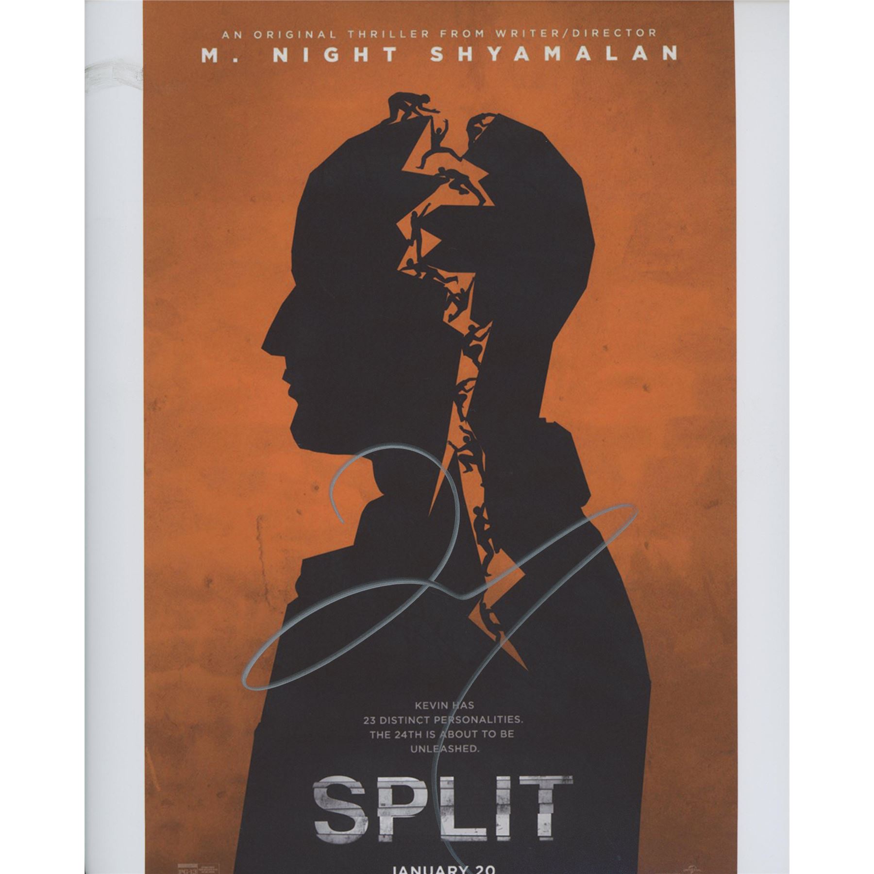 Split signed mini movie poster