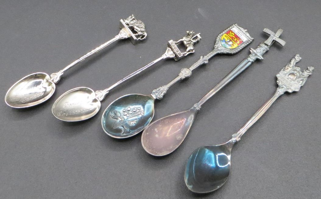 5 Collector Spoons Winnipeg, New Brunswick, RCMP, Holland & Windmill