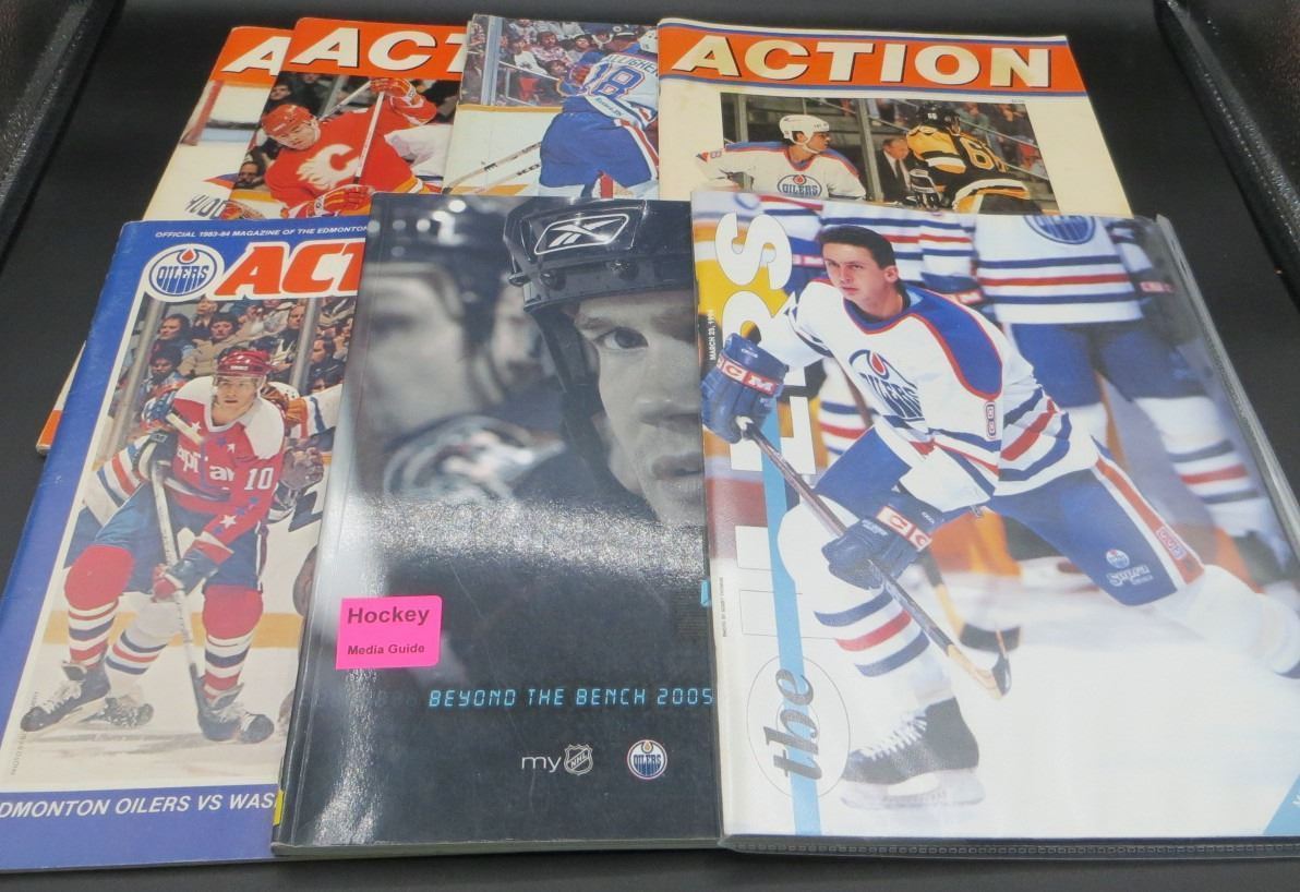 Edmonton Oilers Action Magazines & Oilers Hockey Media Guides