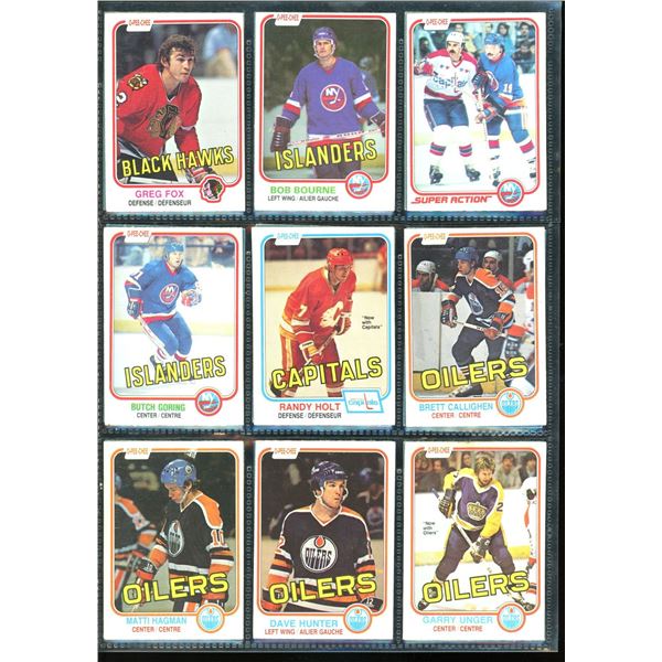 1981-82 OPC O-Pee-Chee Lot Of 18 Vintage Cards Greg Fox, Bob Bourne & More