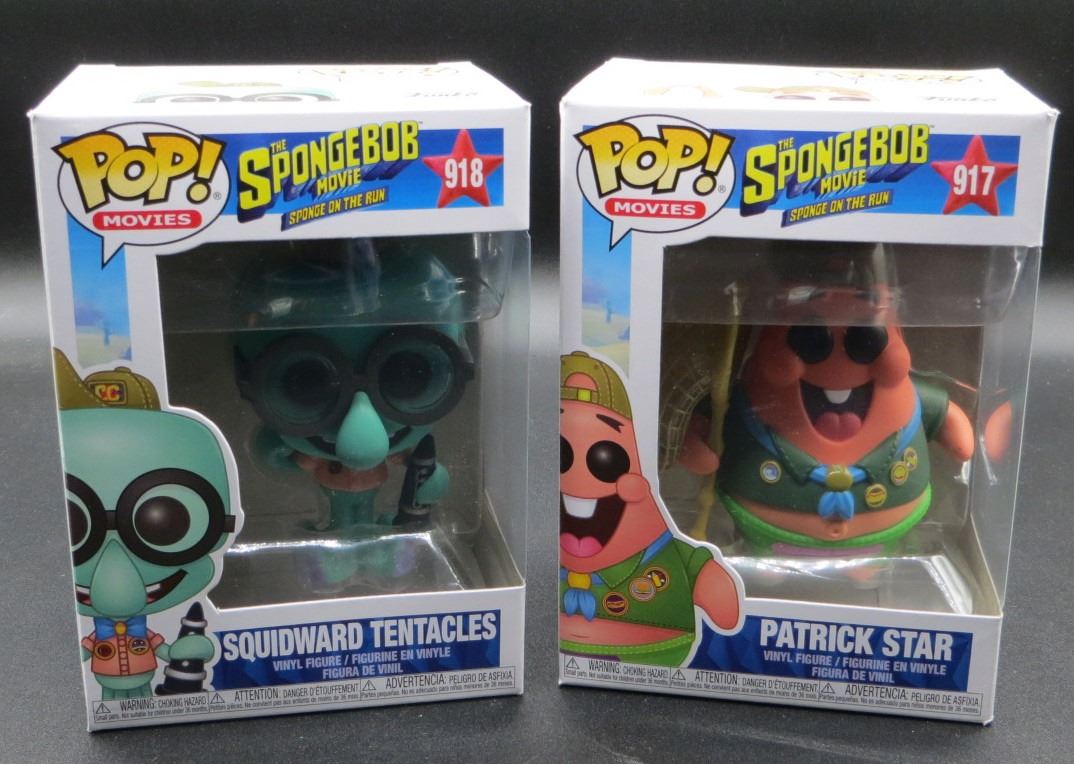 Funko Pops Spongebob Patrick Star #917 & Squidward Tentacles #918