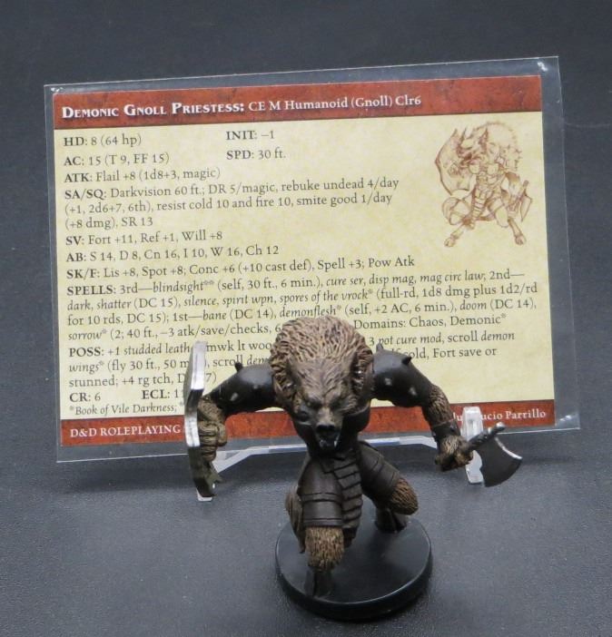 2006 D&D Demonic Gnoll Priestess Painted Figure With Card