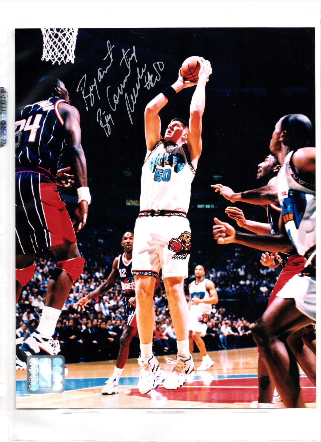 Bryant Big Country Reeves Autographed Basketball 8x10 Photo Vancouver ...