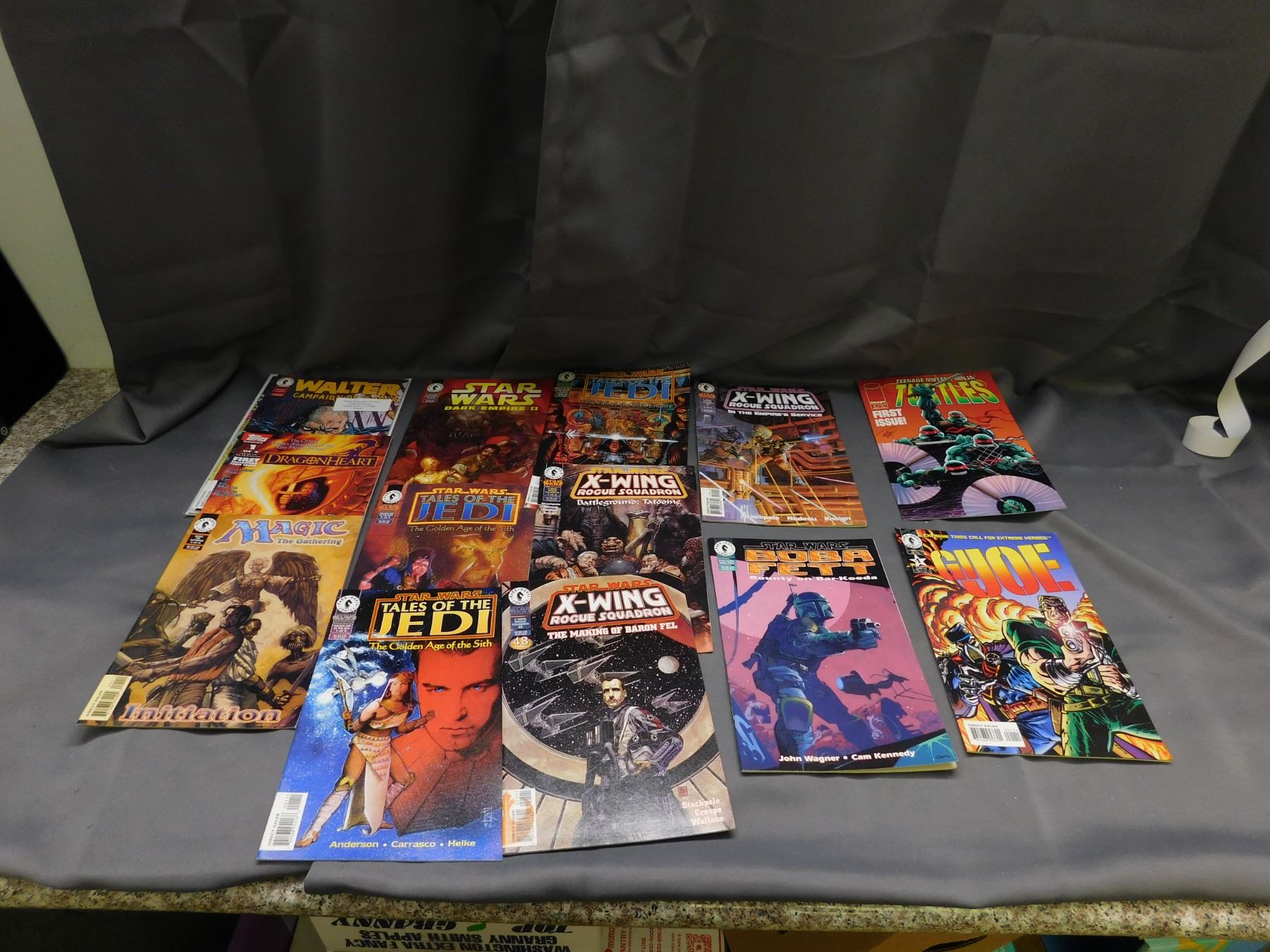 Lot of 16 90's Comics Star wars Ninja Turtles GI Joe MTG Dragonheart Walter