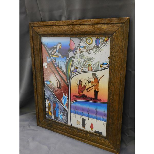 Framed Indigenous Art Print Multi-Artist Piece