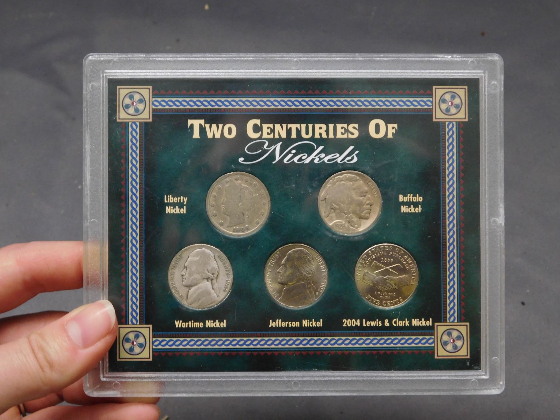 Two Centuries of Nickels American USA Coins in Case