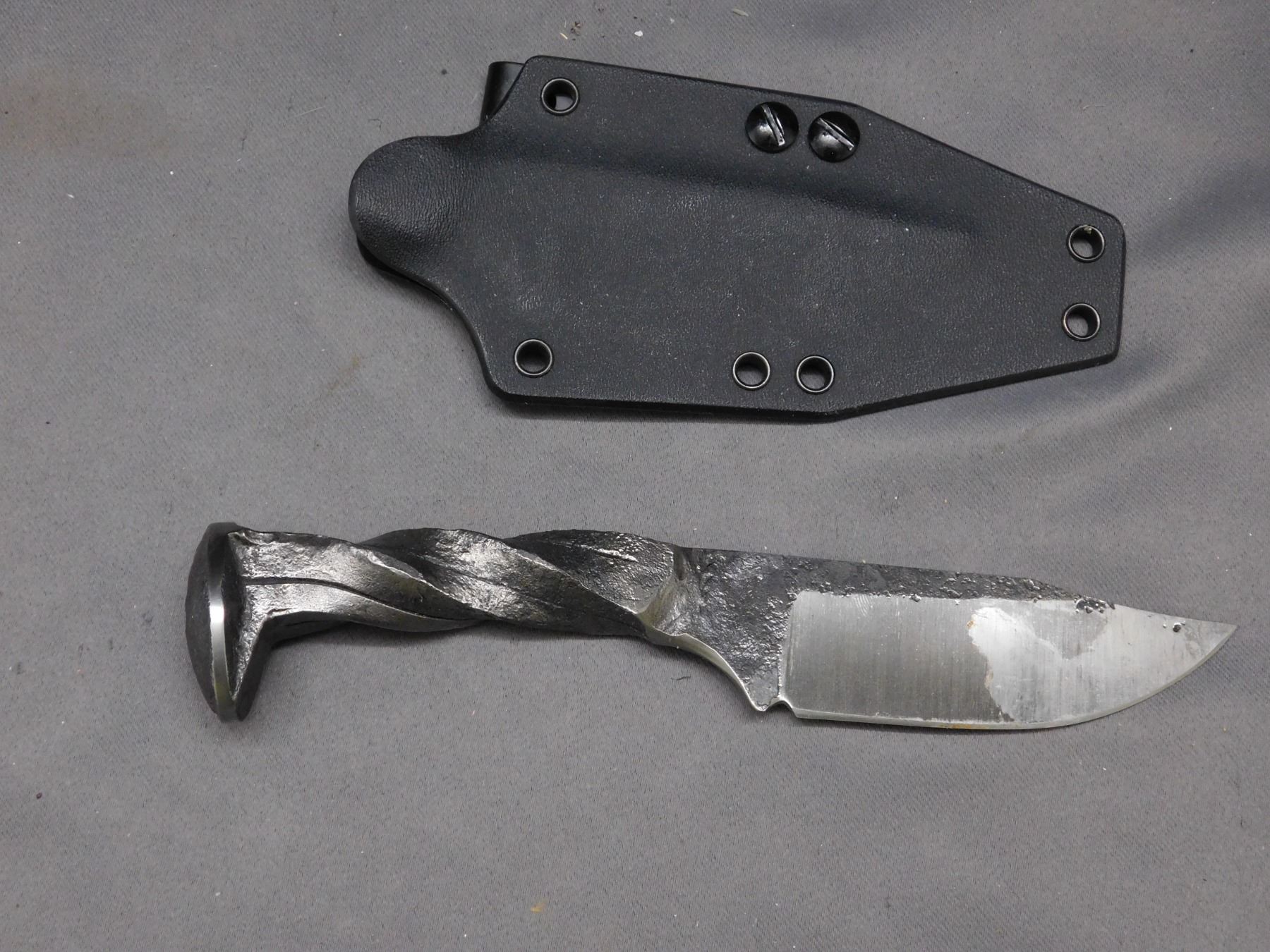 Railroad Spike Twisted Knife