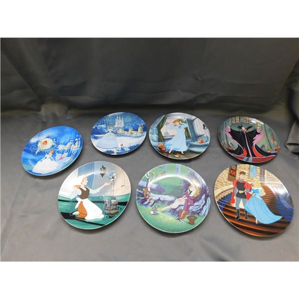 Lot of 7 Disney Princess Collector Plates Bradford Exchange Cinderella ...