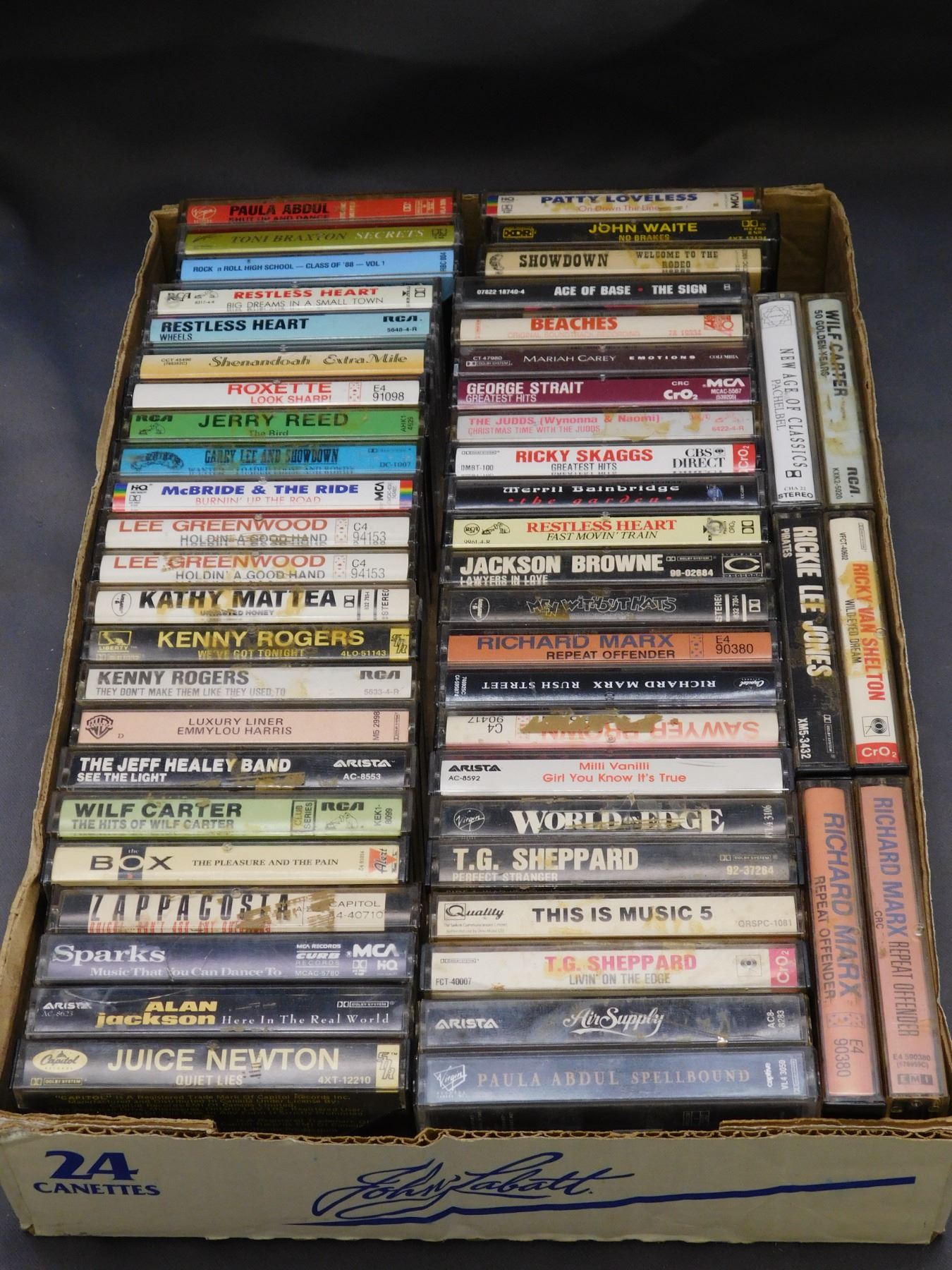 Lot of 50+ Cassette Tapes Mostly 70s 80s Pop Rock Country