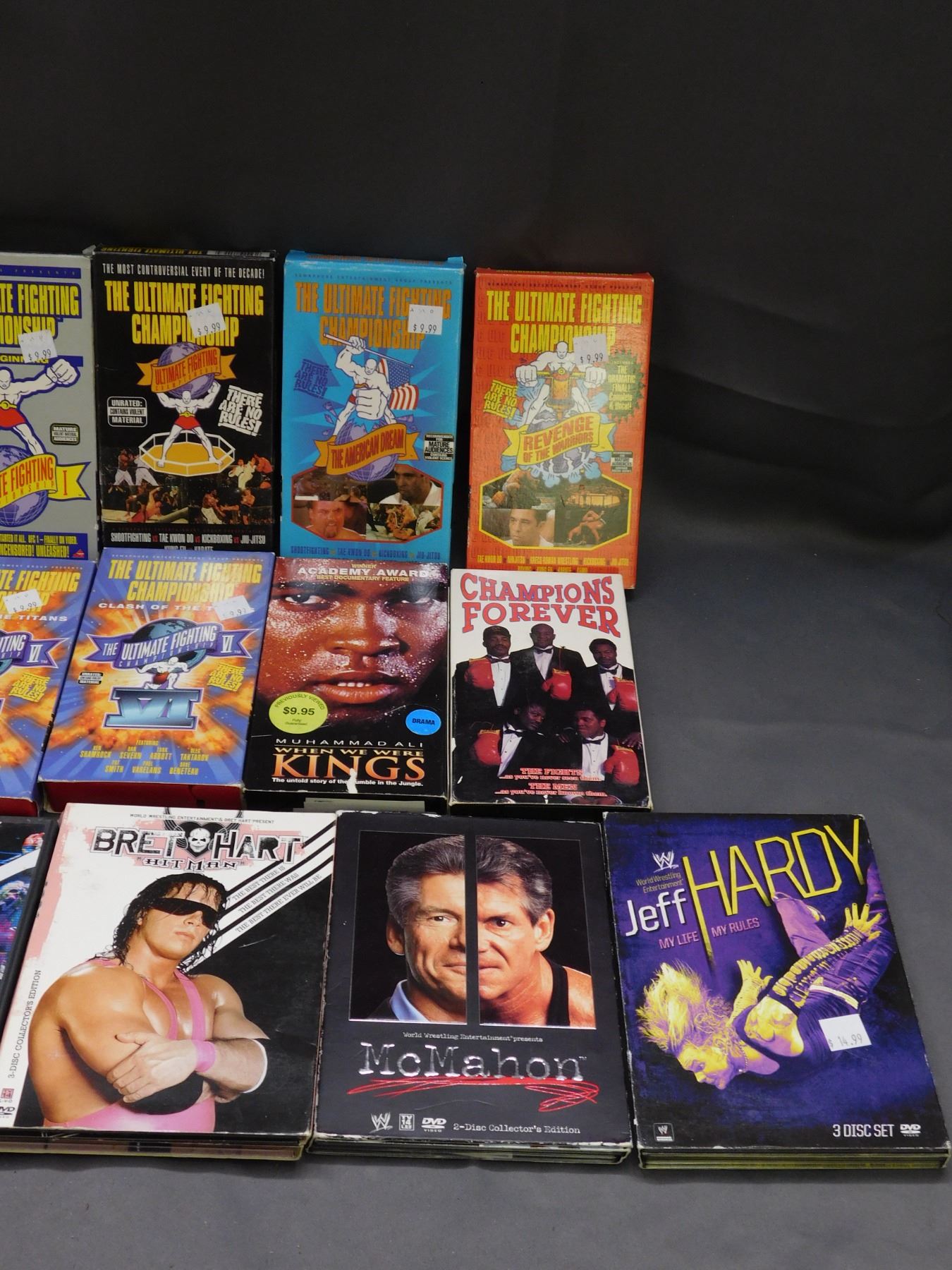 Lot of 17 Wrestling WWF WWE VHS Tapes & DVDs