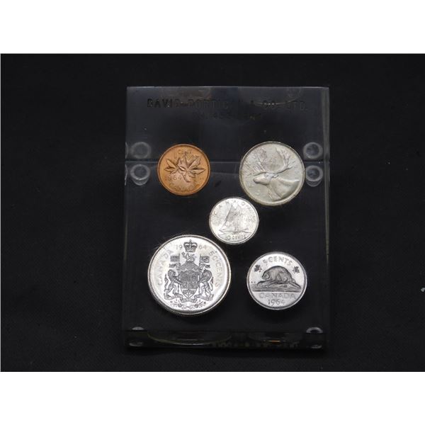 1964 Canadian Coin Paperweight Custom Engraved for Company