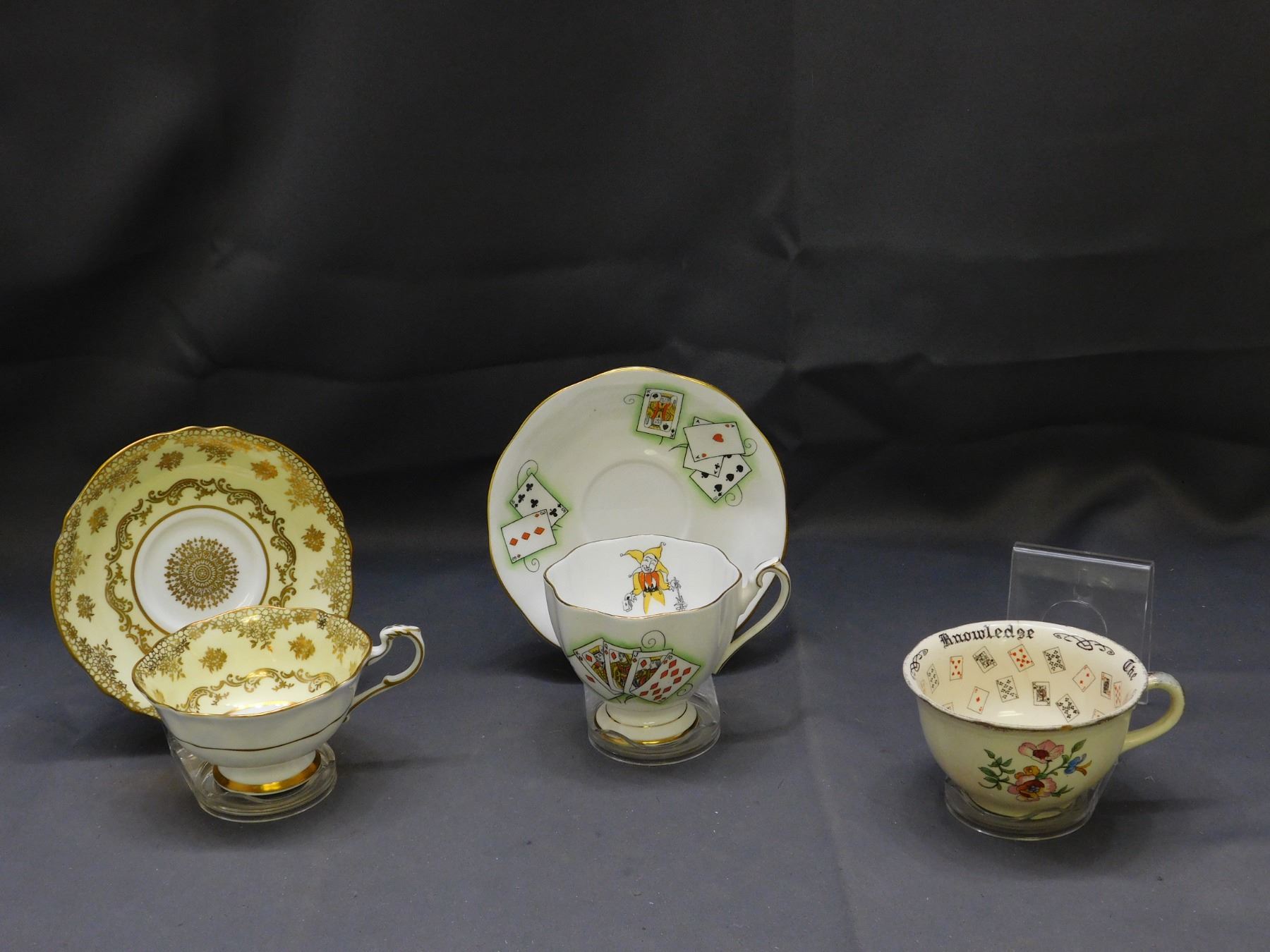 Lot of 3 Fine Bone China Tea Cups and Saucers Lady Luck Queen Anne, The ...