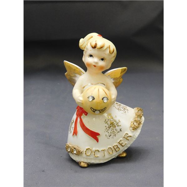 Vintage Made in Japan October Angel Figurine
