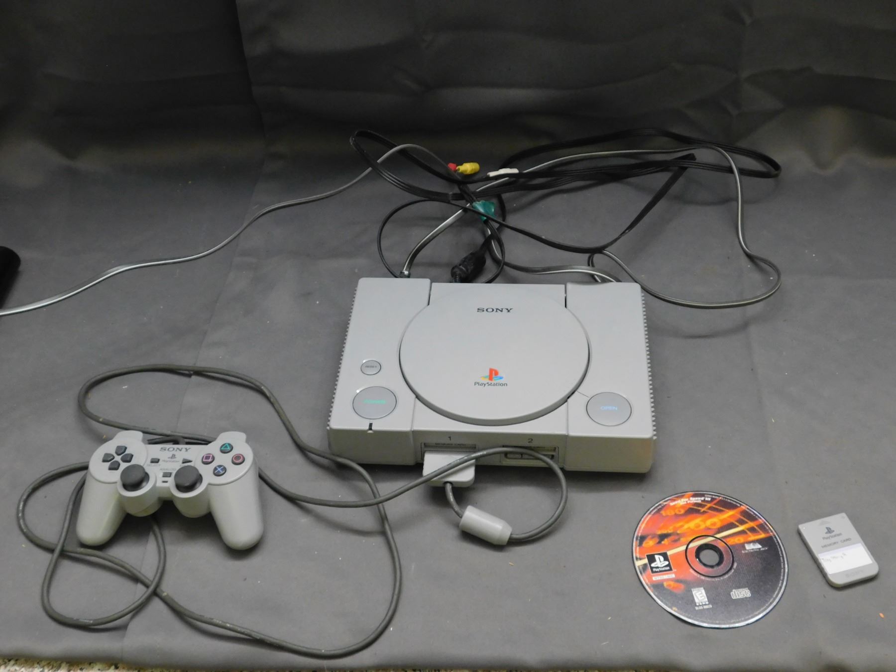 Playstation 1 PS1 Console w 1 Controller, 1 Memory Card and 1 Game ...