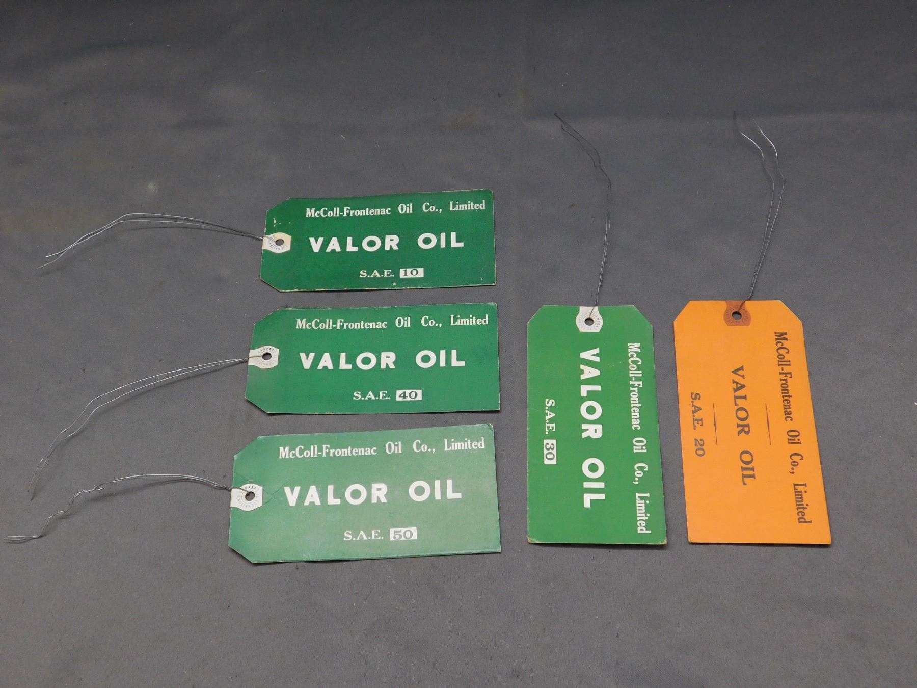 VALOR OIL TAG CARD CAR TRUCK ENGINE MCCOLL FRONTENAC OIL COM LIMITED ...