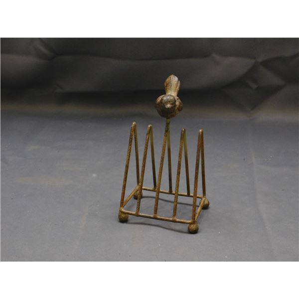 Cast Iron Bird Topped Toast Rack