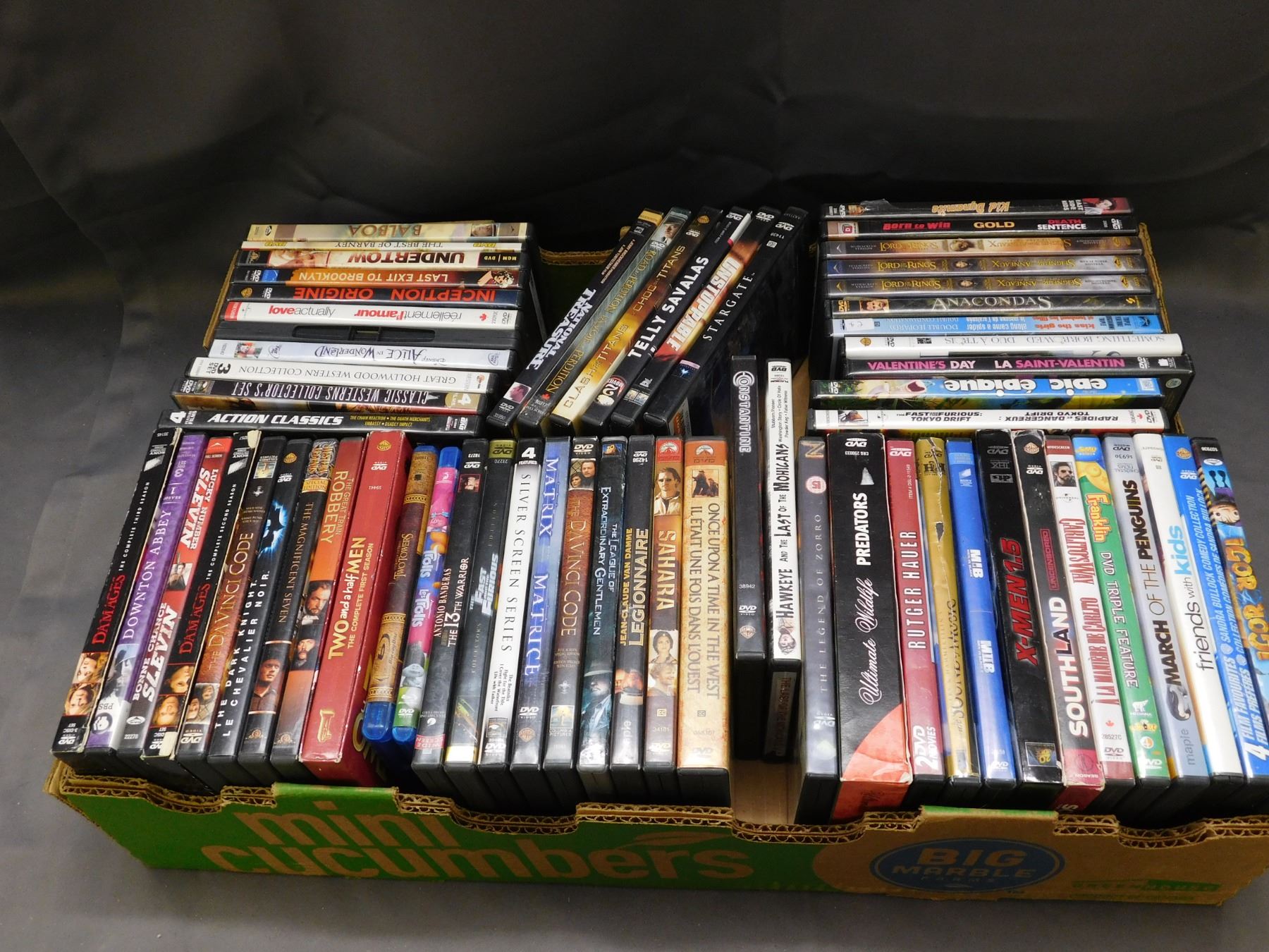 Box of Assorted DVDs