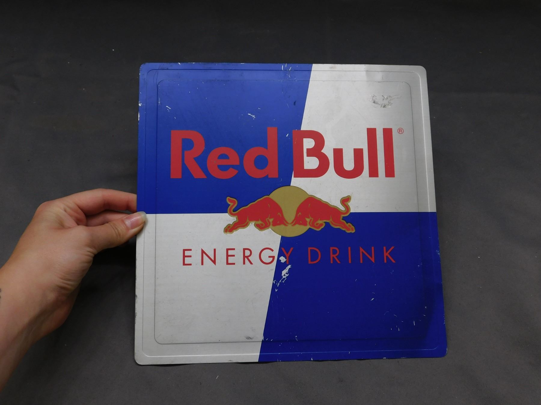 Red Bull Reversible Metal Square Sign 10" x 10"