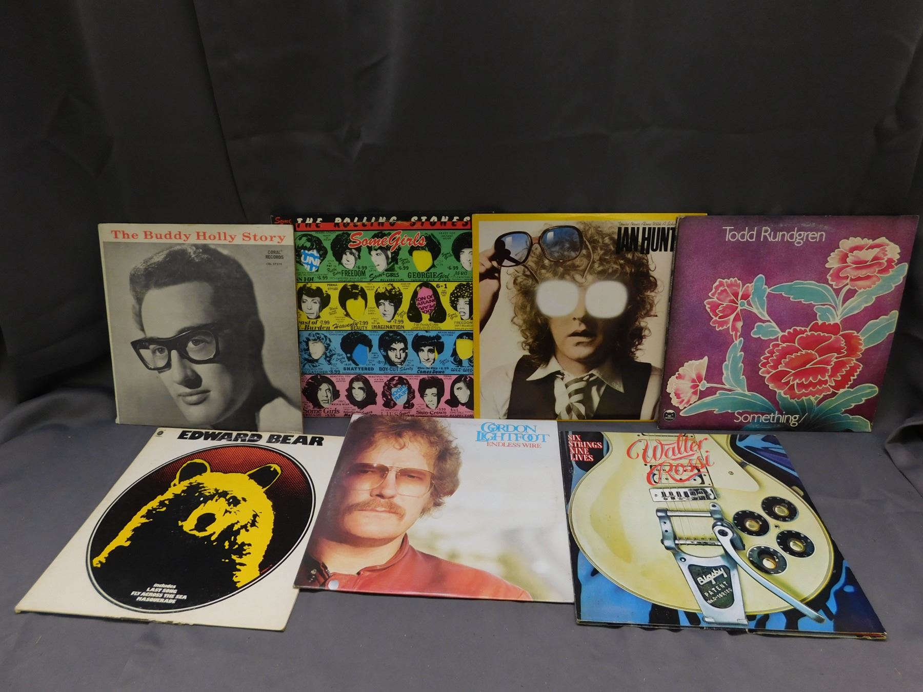 Lot of 7 Assorted Records Gordon Lightfoot, Todd Rundgren, Buddy Holly ...