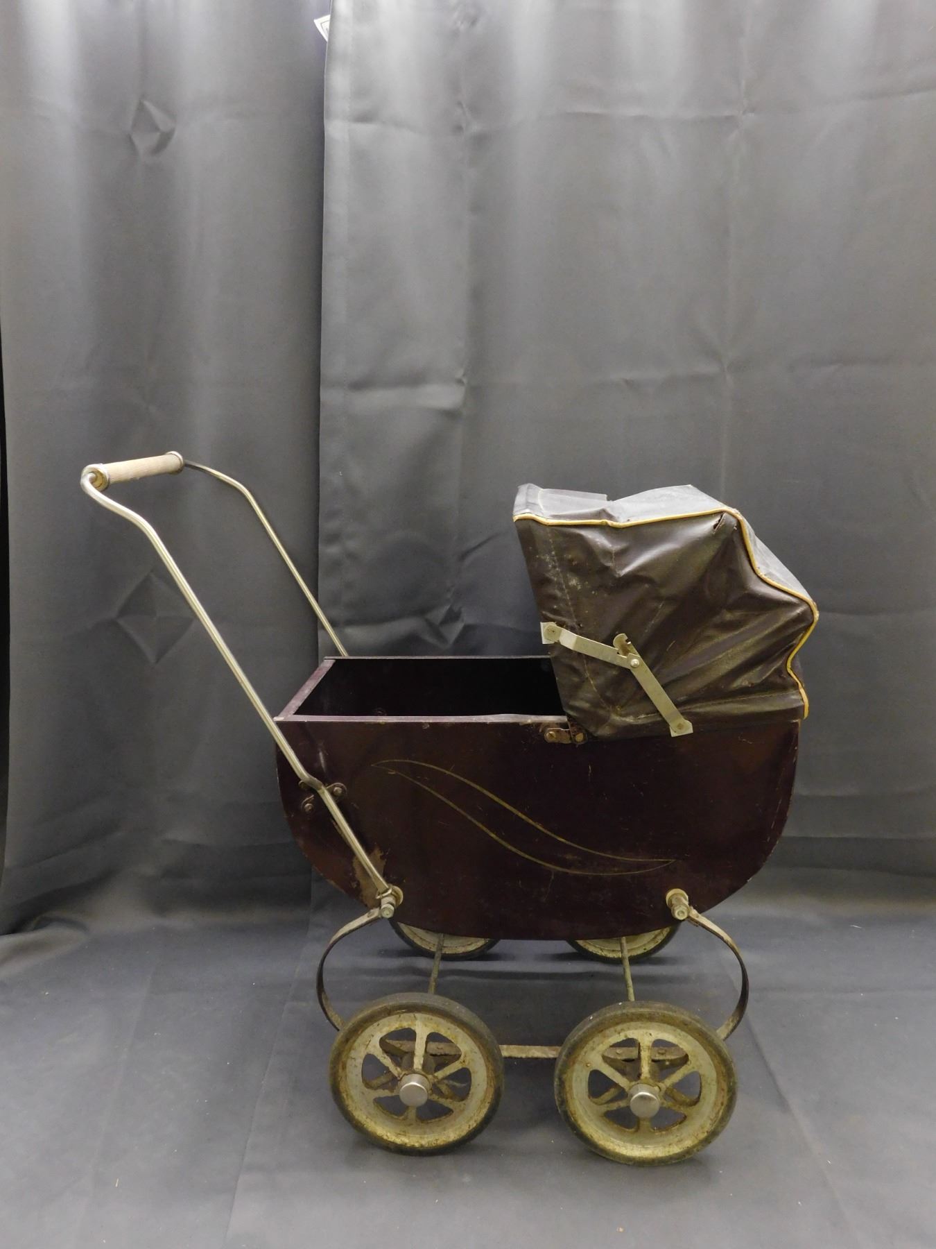 Vintage Antique Children's Metal Doll Carriage Stroller