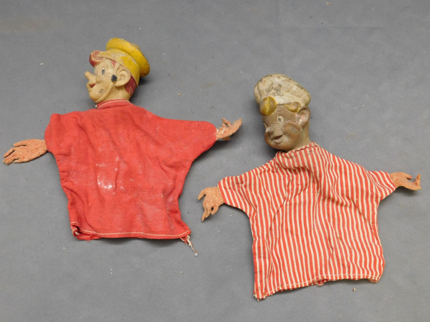Kellogs Snap Crackle Pop Mascots Pop & Snap Hand Puppets circa 1950s