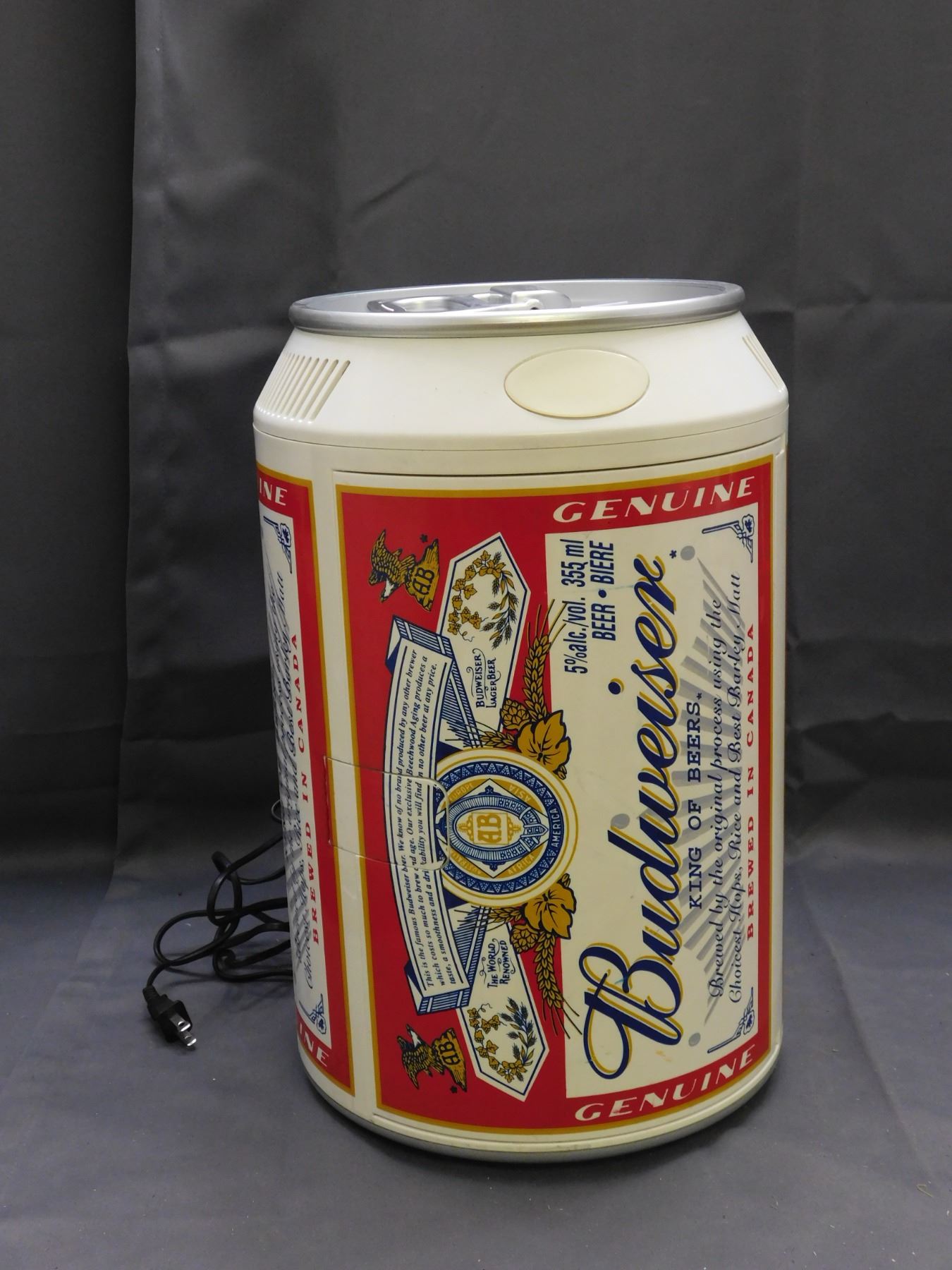 Budweiser Plug-In Can Cooler Minifridge Hot Cold Fridge