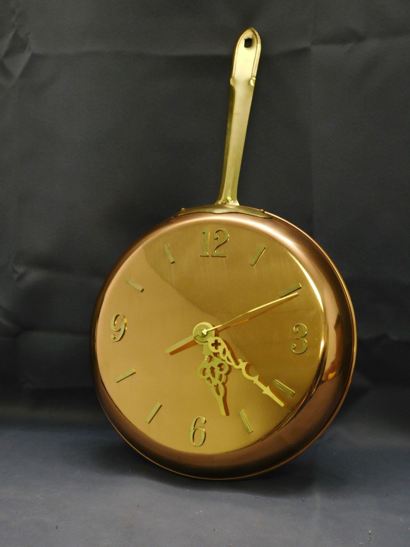 Copper Pan Clock 18" Long