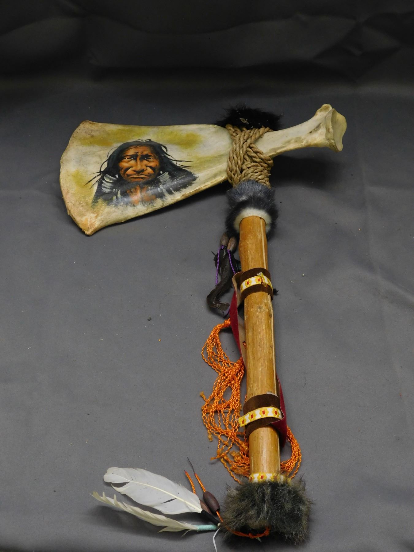 Animal / Cow Bone Tomahawk Indigenous