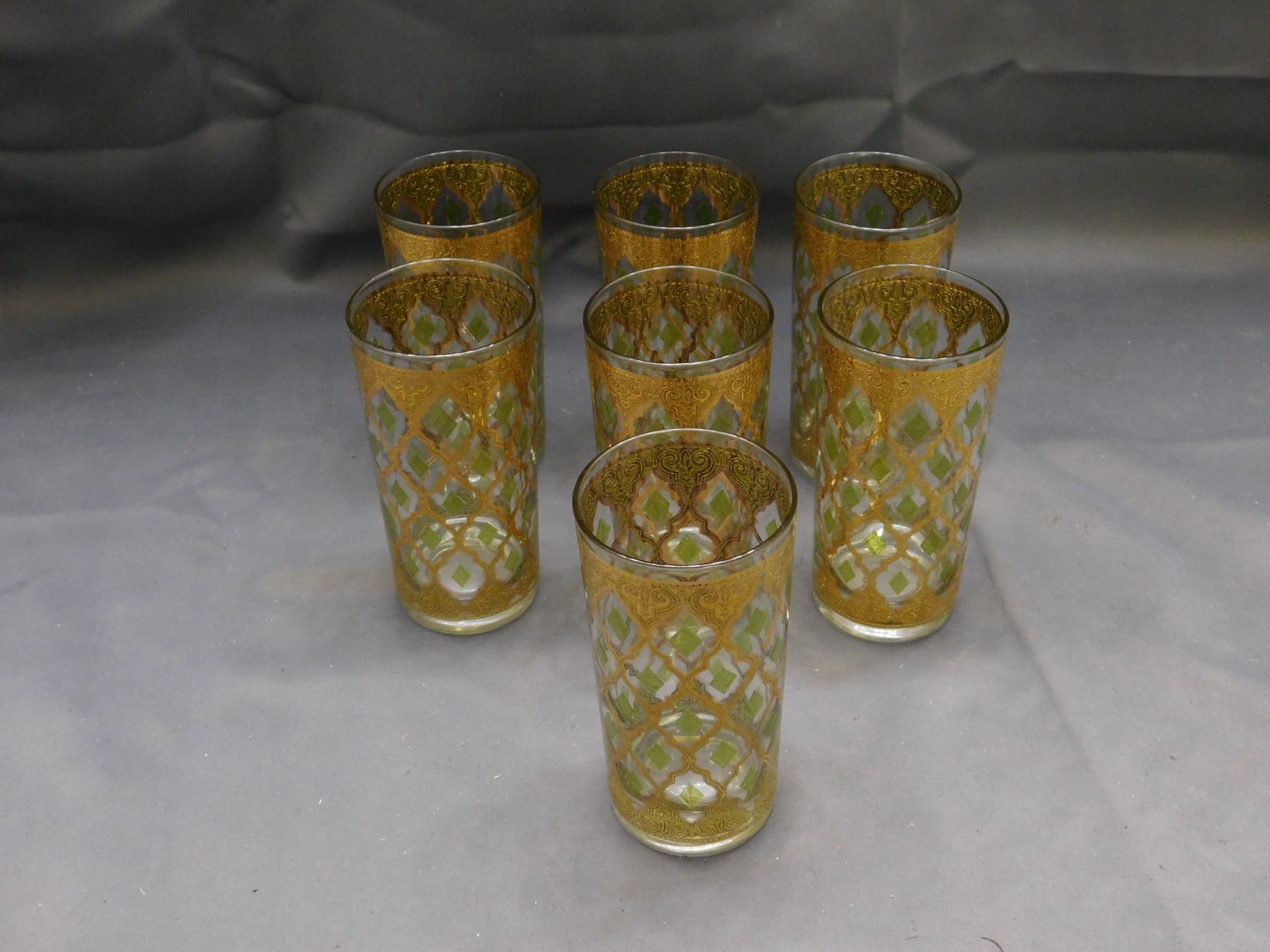 Set of 7 Culver Valencia Water Glasses