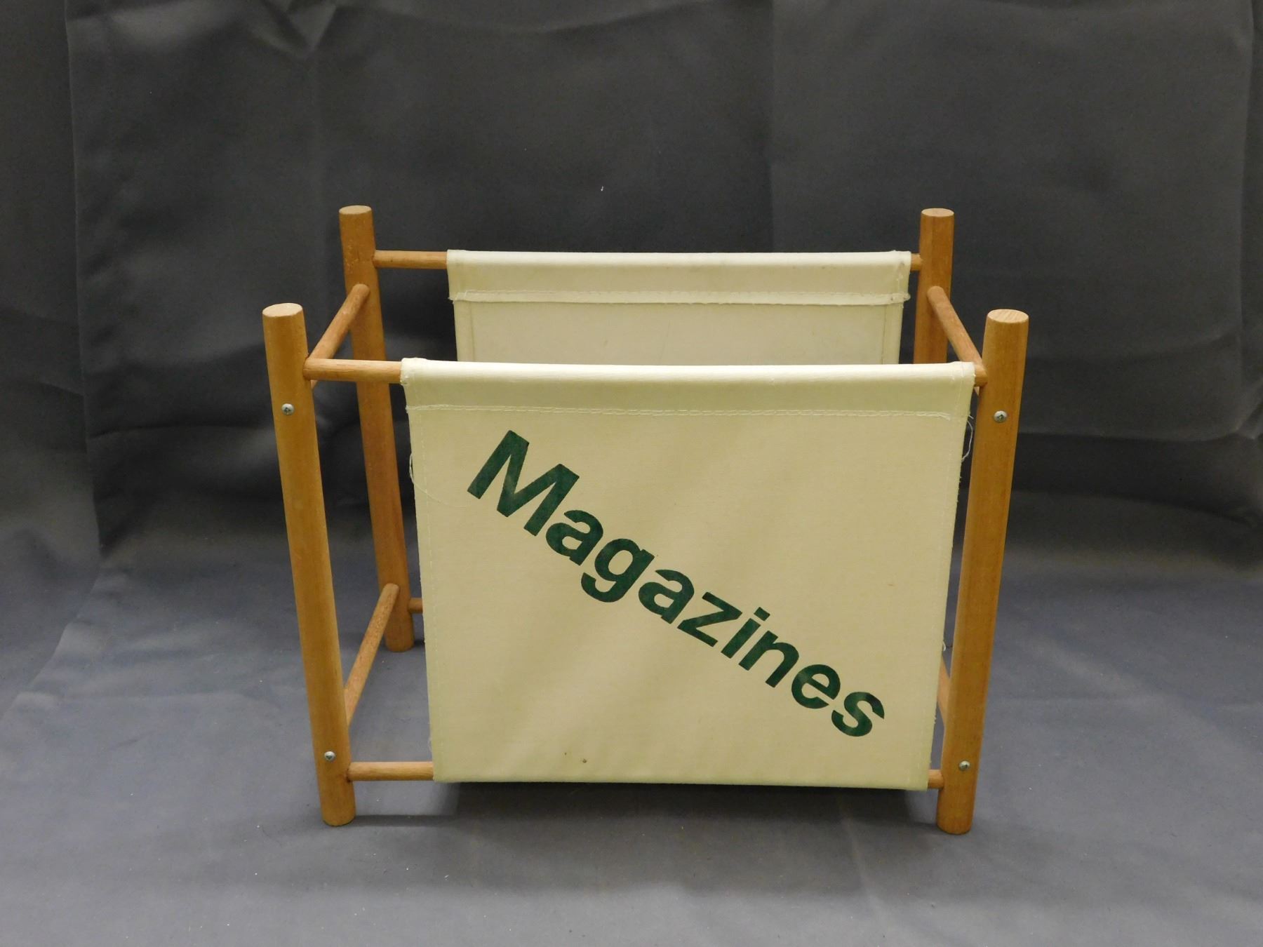 Wood & Fabric Magazine Rack