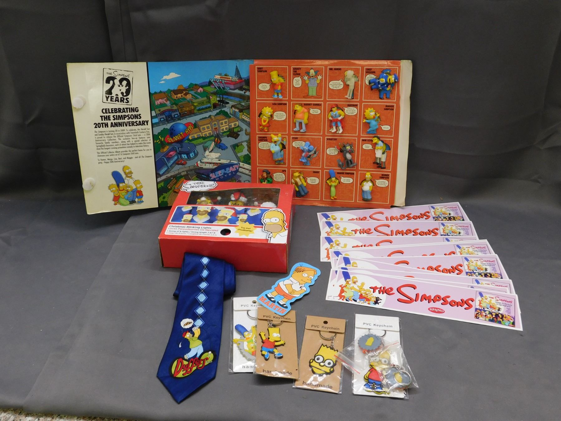 The Simpsons Store Promo Newspaper Sticky Figures, Promo Card Signs ...