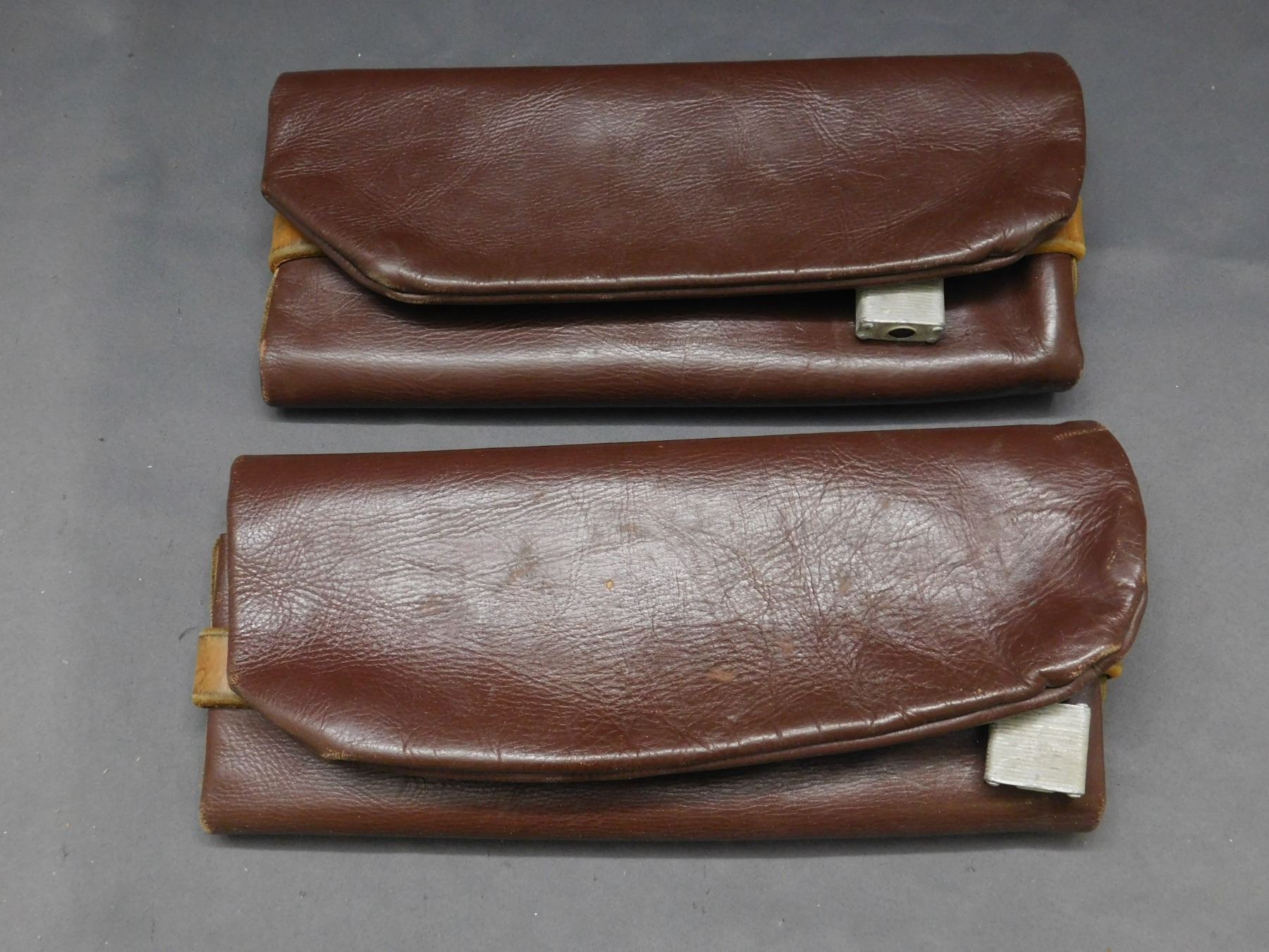 Pair of Antique Leather Bank Mail Bags