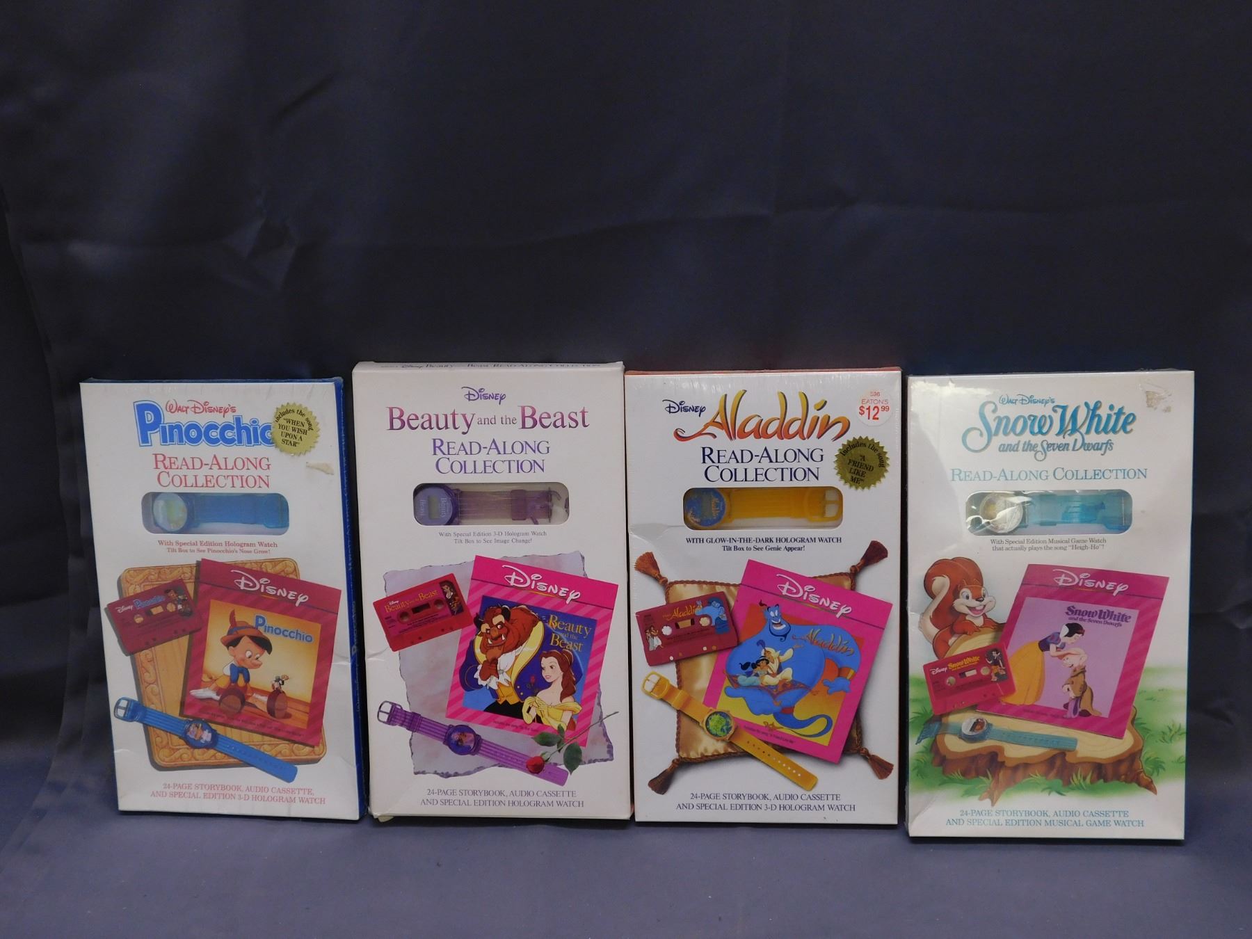 Lot of 4 Walt Disney Read-Along Collection Cassette Tape & Book Sets ...
