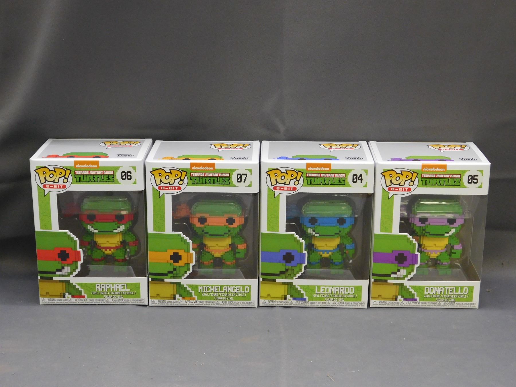 #84-87 Funko Pop Vinyl TMNT 8-Bit Figures