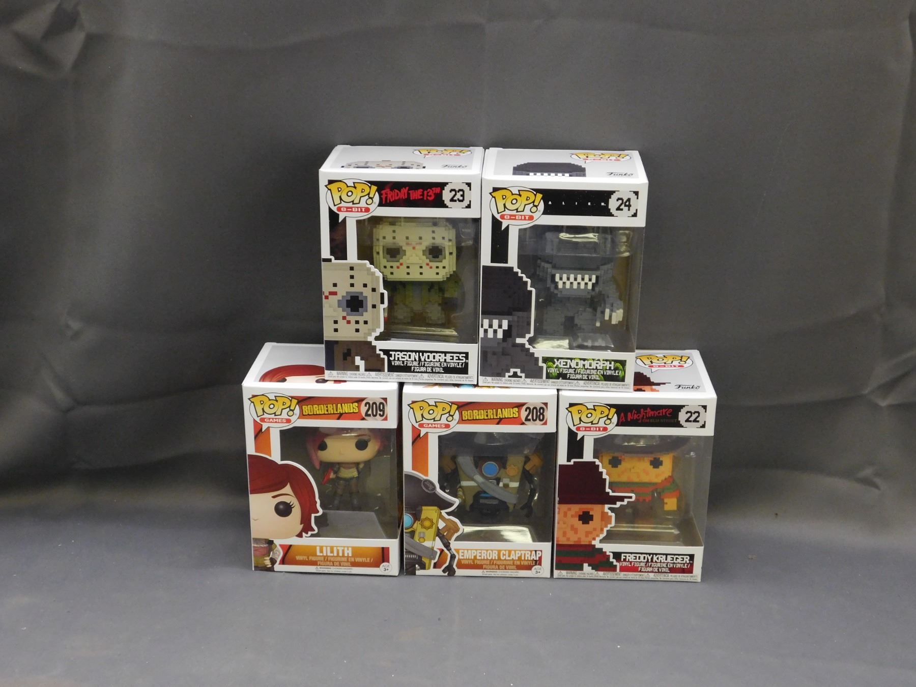 Lot of 5 Funko POP Figures Borderlands, Freddy Kreuger, Alien, Friday ...