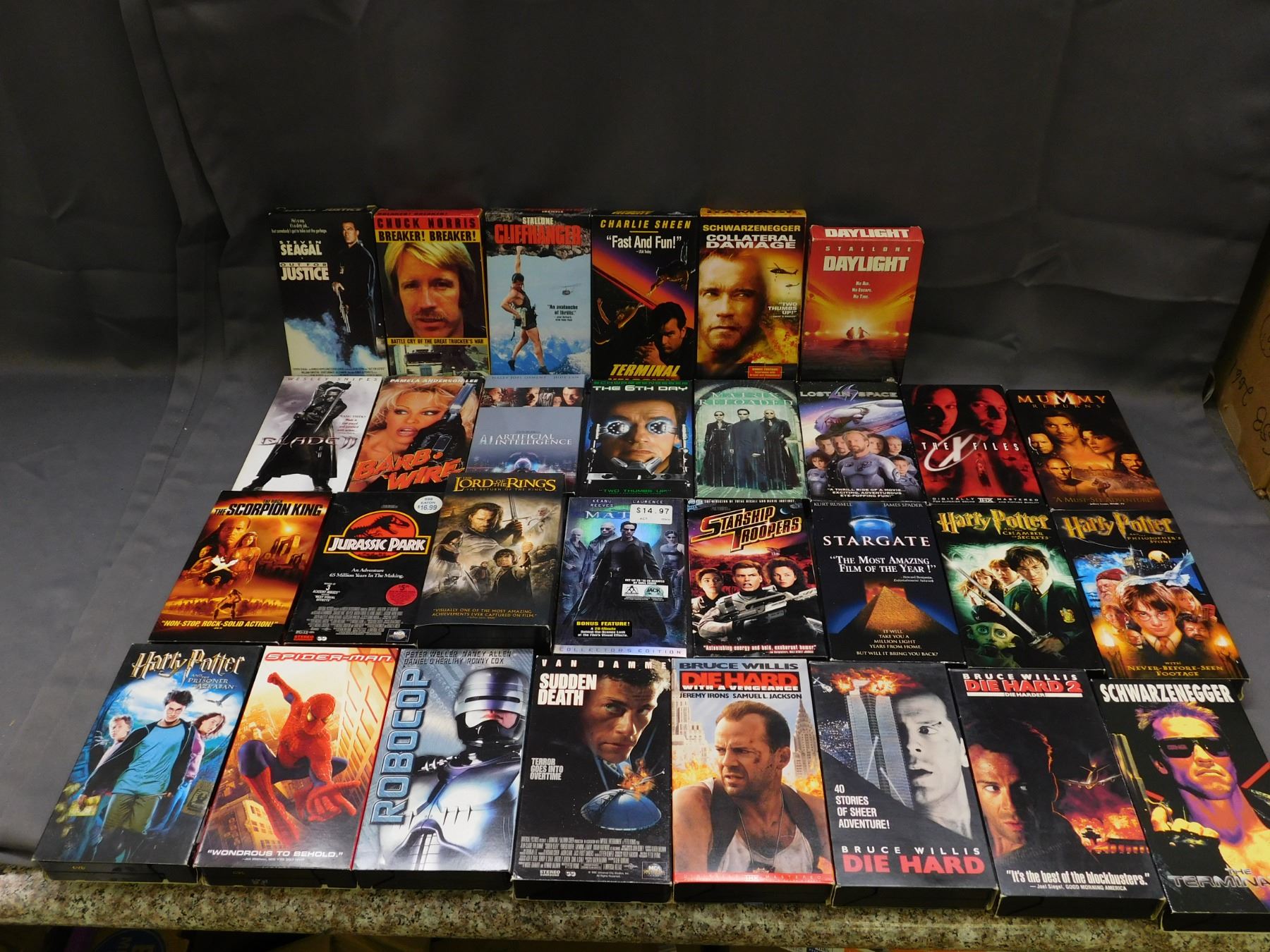 Lot of 30 Assorted Sci-Fi & Action Movies VHS Tapes The Matrix, The X ...