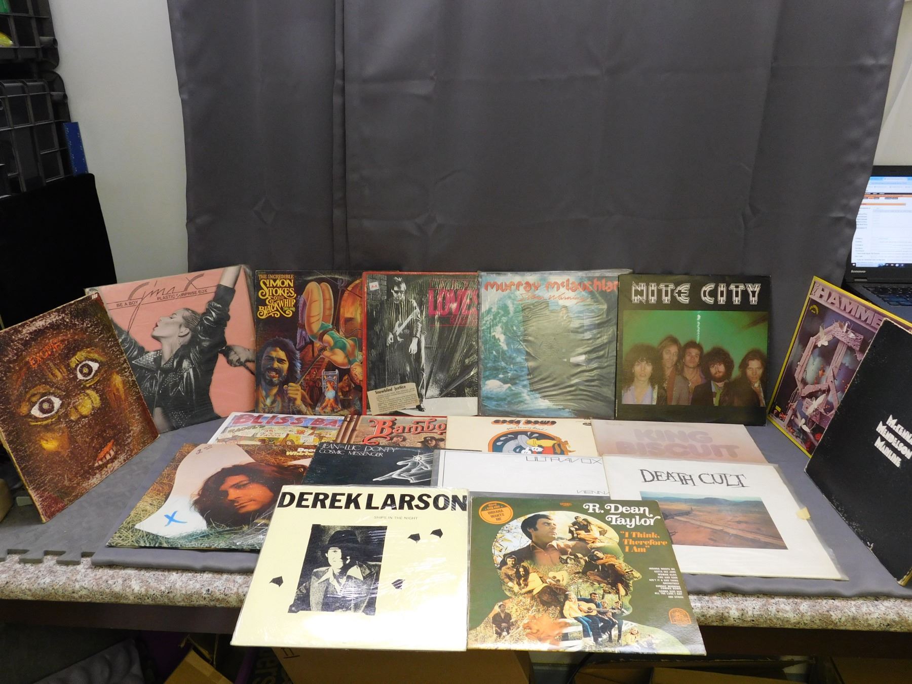 Lot of 18 Vinyl Records LPs Death Cult, Nite City, Derek Larson, Hammer