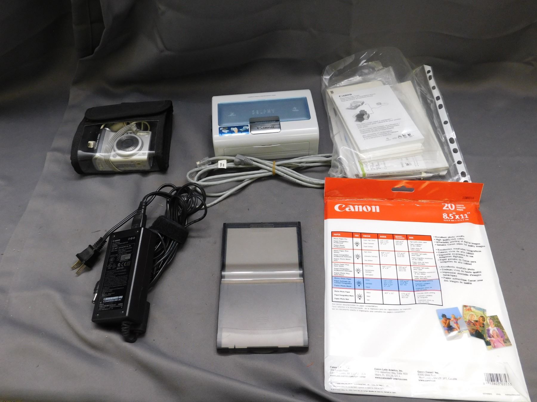 Camera Kit Canon Selphy Printer, A520 Point and Shoot Camera, Paper ...