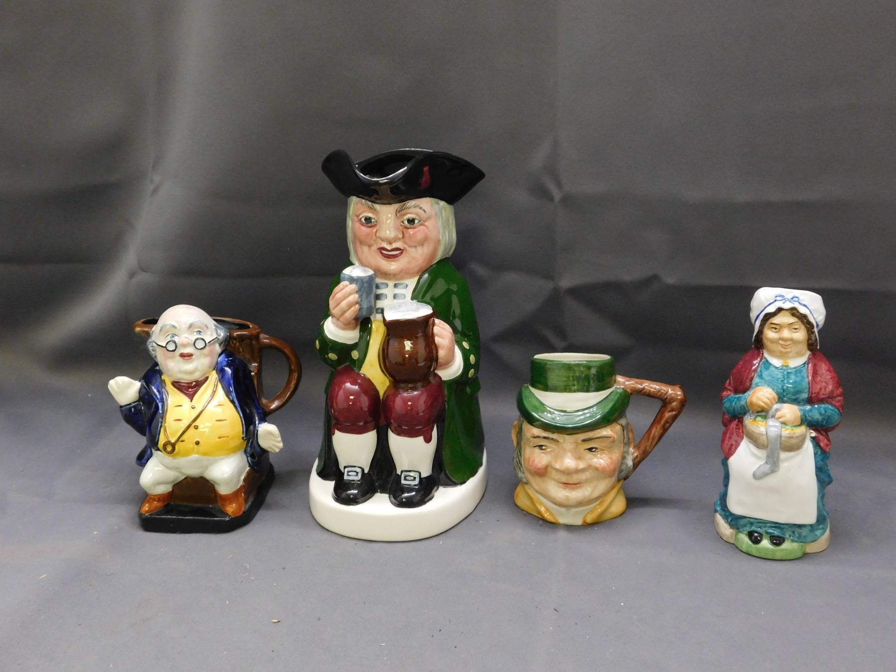 4 Vintage Toby Mugs