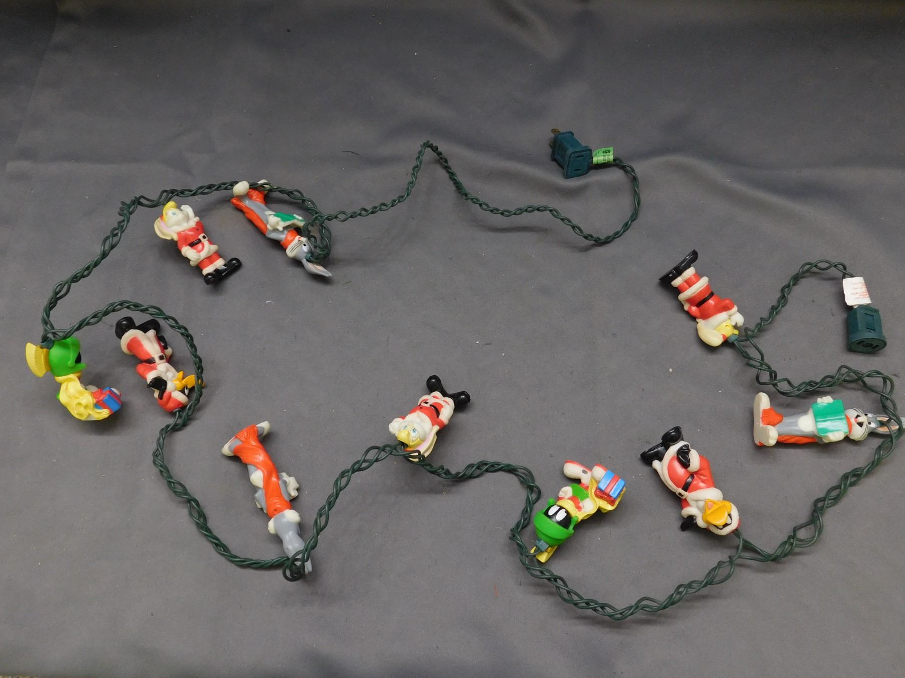 Looney Tunes Christmas Plastic Figural String Lights 1997 Warner Bros