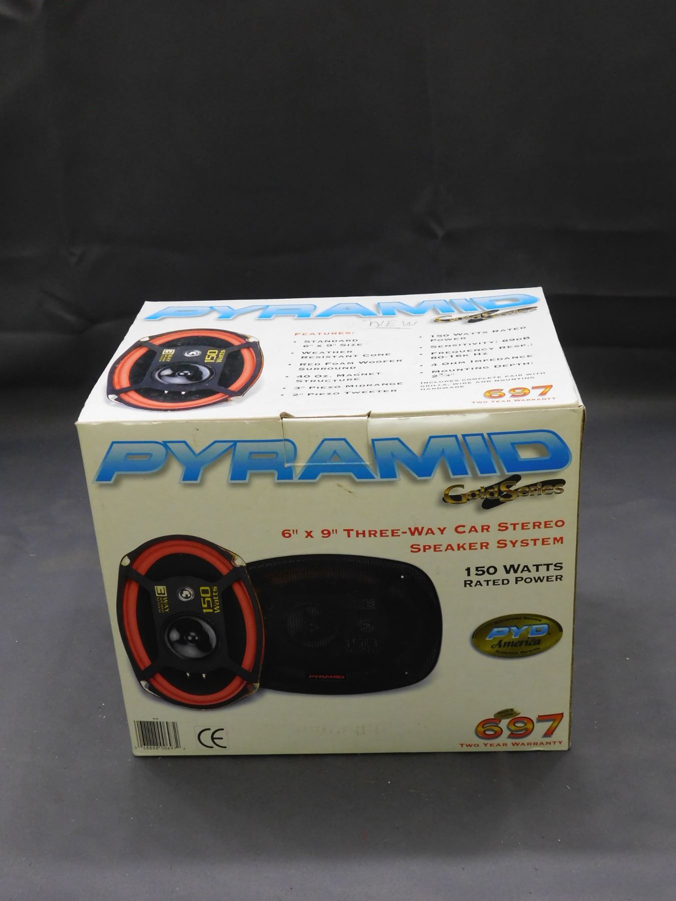 Pyramid Gold Series 6" x 9" Three Way Car Stereo Speaker System 697