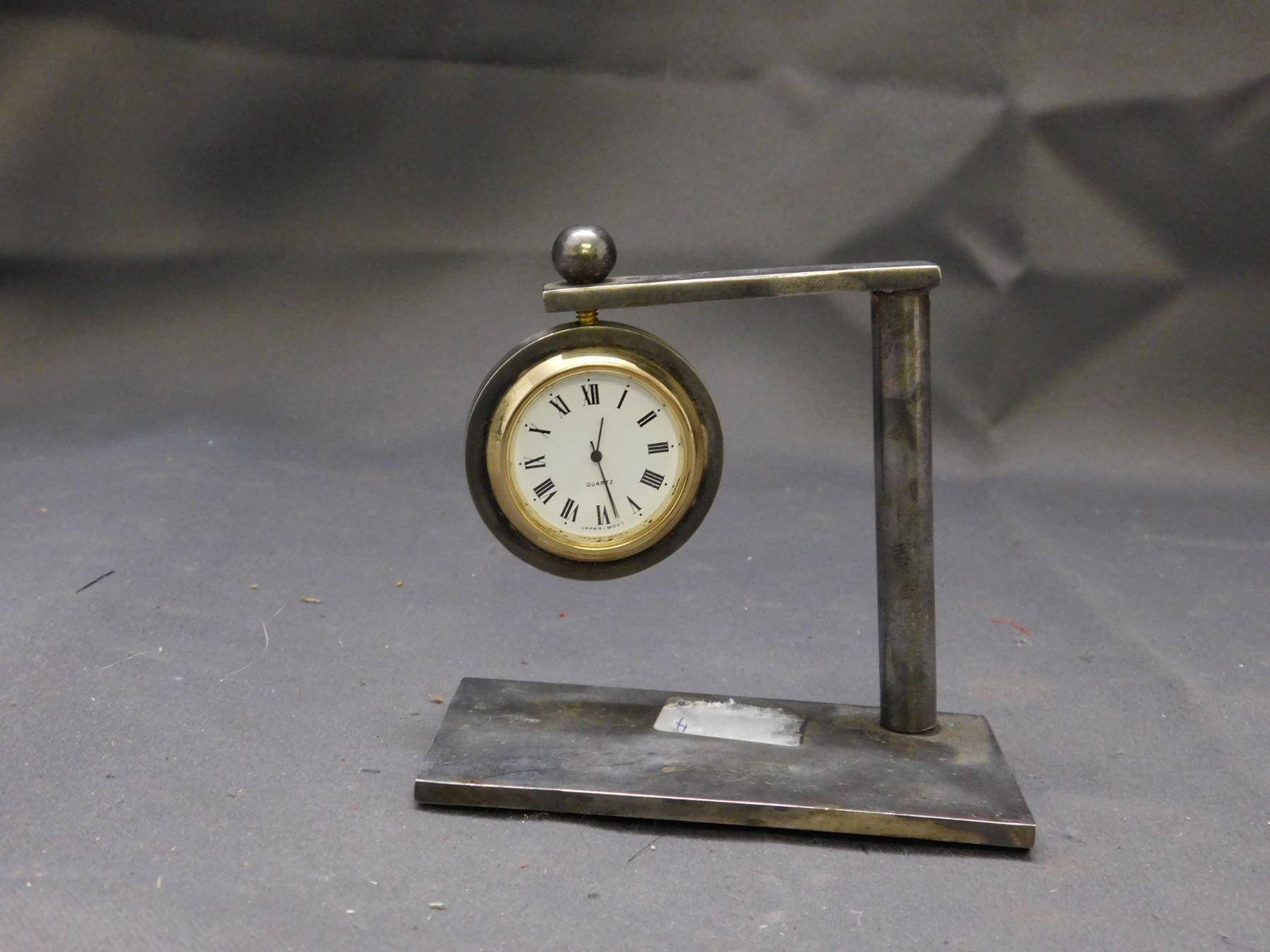 CPR Retirement Watch Desk Clock Silverplate